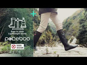 Original Pokeboo Packable Boots > Black - Barefoot wellies – Pokeboo.uk
